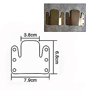 GOZOLA Gizhome 4 Pack/2 Pairs Universal Sectional Connector Brackets, Non Sliding Sofa Fastener for Sectionals Pieces, Color Zinc-Plated