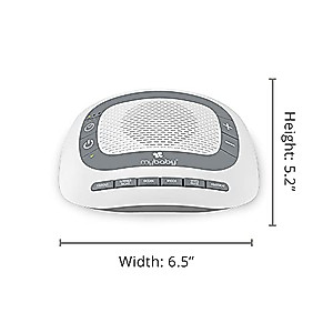 MyBaby SoundSpa White Noise Machine for Babies | 6 Soothing Lullabies for Newborns, Sound Therapy for Travel, Relaxing, Kids, Newborns, Baby Songs, Adjustable Volume, Auto-off Timer, By HoMedics