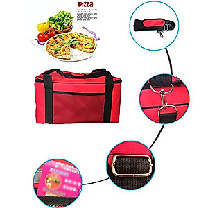 16 Inch Pizza Bag, Extra Large Insulated Food Delivery Bags for Pizza Take Away Food Bag