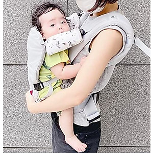 【angelette】Baby Carrier Reversible Sucking Pads/Car Seat Strap Covers/Stroller Belt Covers/Drool Pads/Teething Pads (Unicorn)