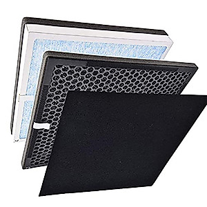 Nispira True HEPA Replacement Filter Set Compatible with Renpho Air Purifier RP-AP001/ RP-AP001S/ RP-AP002, 1 Pack