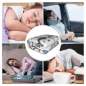 Penguin Hooded Blanket Flannel Wearable Throw Blanket,Blanket Hoodie Warm Wearable Blanket Soft Fleece Throw Blankets Comfy Hoodie Blankets for Kids Adults