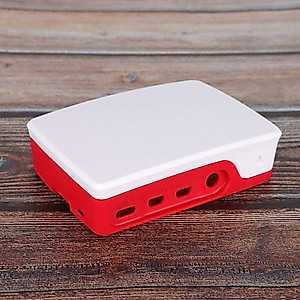 Raspberry Pi 4B Case, Enclosure for Raspberry Pi 4B Classical Red and White Raspberry Pi 4 Case with Suction Pad for Raspberry Pi Model