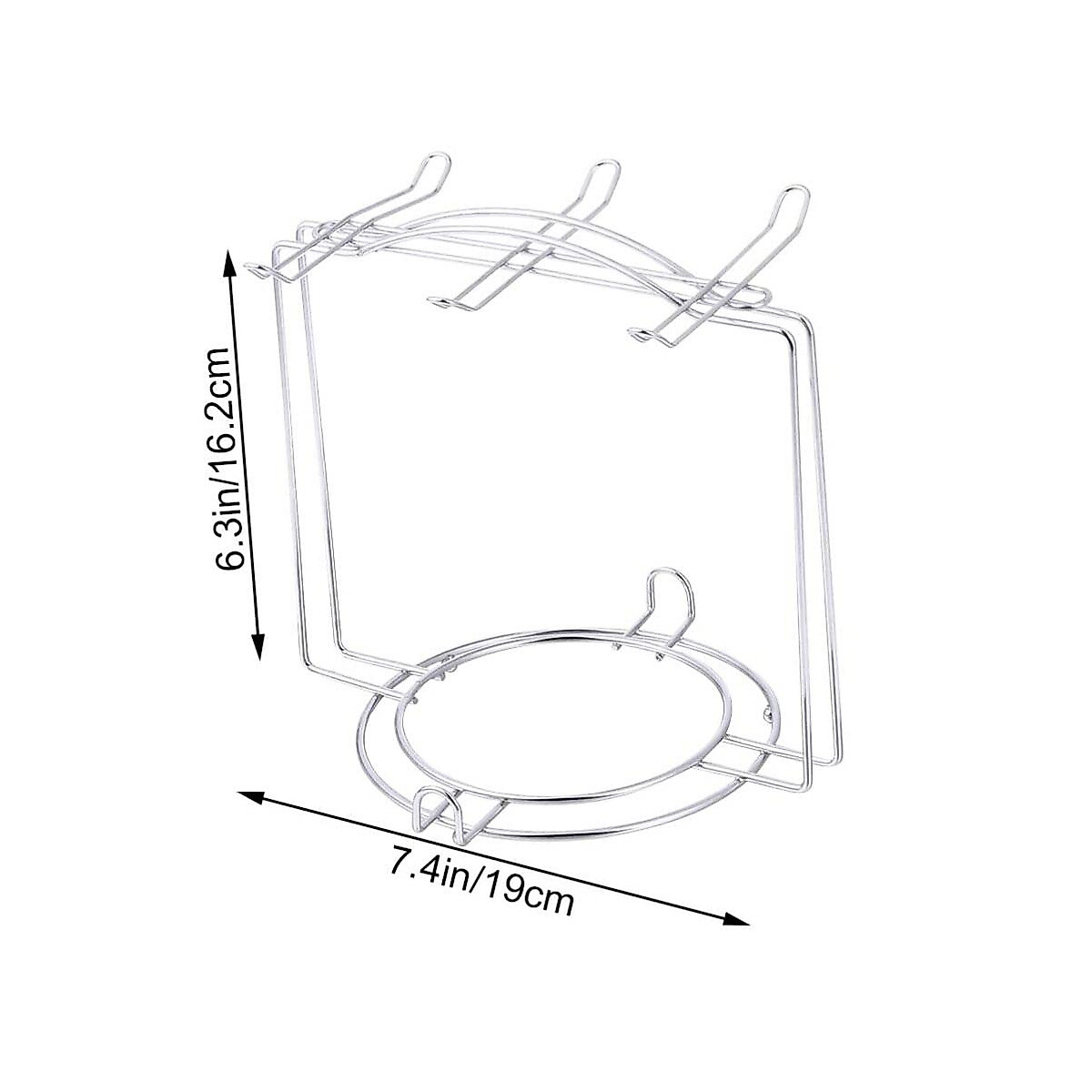 Lurrose Coffee Cups Holder Stand Cup Plate Organizer Metal Mug Tree Cups Coffee Mug Tree Holder Coffee Cup Display Hanger Rack Organizer