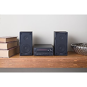 Sharp XLHF102B HI Fi Component MicroSystem with Bluetooth, USB Port for MP3 Playback, Built-in CD Player, AM/FM Tuners, 50W RMS, Remote Included, Black