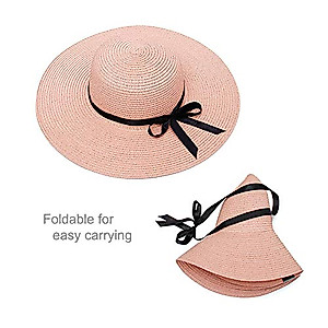 Personalized Custom Name Text Embroidery Beach Hats for Women Sun Straw Hat Wide Brim Foldable Roll up Floppy Summer Hat