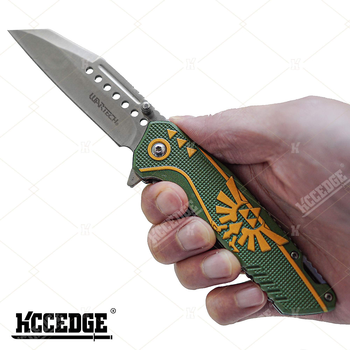 KCCEDGE BEST CUTLERY SOURCE EDC Pocket Knife Camping Accessories Hunting Knife Razor Sharp Edge Folding Knife for Camping Gear Survival Kit Tactical Knife 56003 (Green)