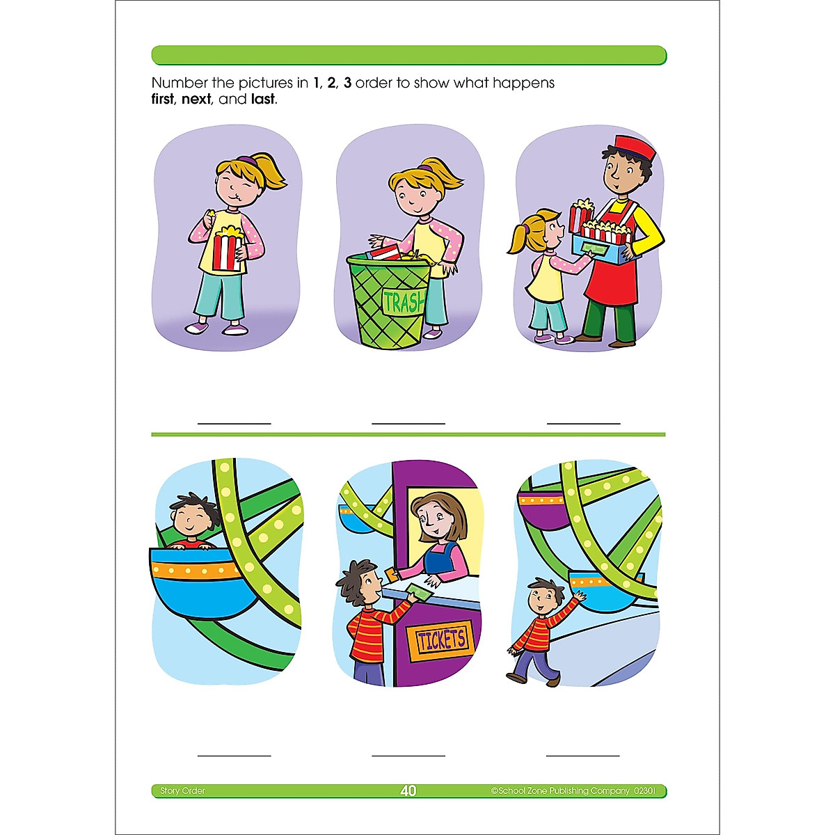School Zone - Kindergarten Scholar Workbook - 64 Pages, Ages 5 to 6, Alphabet, Phonics, Shapes, Patterns, Counting, Addition & Subtraction, and More