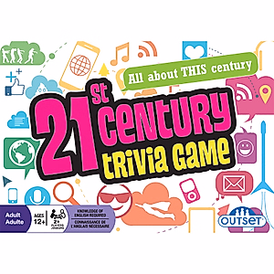 Outset Media 21st Century Trivia Game - Party Game - Family Game - Travel Game - Fun and Easy to Play - 1200 Trivia Questions - for 2 or More Players - Ages 12+