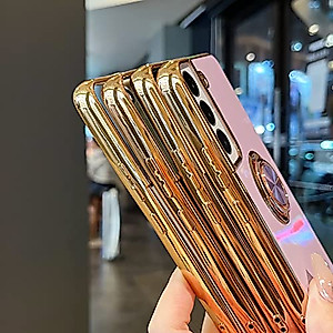 ZTOFERA Compatible for Samsung Galaxy S21 5G Case,Electroplated Anti-Scratch Cases with 360°Ring Holder Kickstand,Soft Flexible TPU Bumper Shockproof Case for Samsung Galaxy S21 5G,Purple