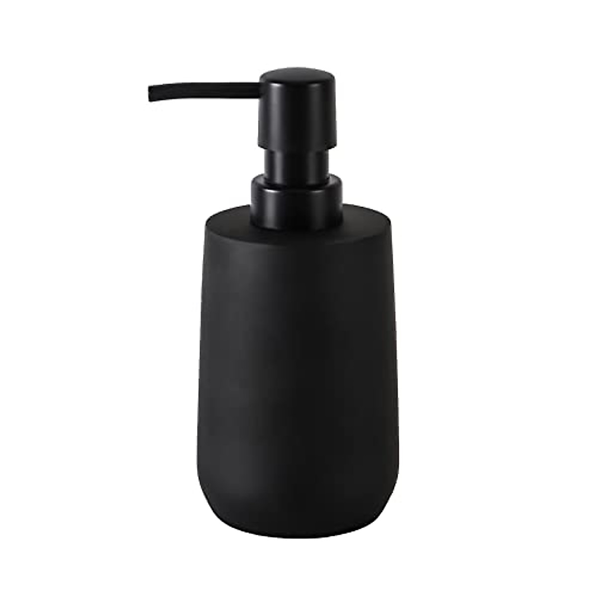 3&7 BRICK Matte Black Bathroom Accessories Set,4 Pieces,Toothbrush Holder, Lotion Soap Dispenser, Tumbler, Soap Dish, Resin Countertop Complete Decor and Gift Set