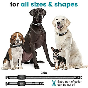 Dog Bark Collar,Bark Collar with Adjustable Sensitivity for Large Medium Small Dogs,Smart Bark Collar Anti False Trigger,Rechargeable Anti Barking Collar with Beep Vibration and Optional Shock