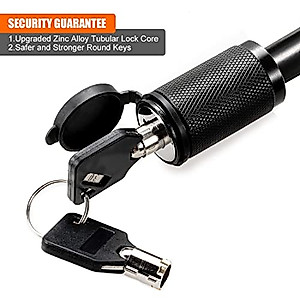 CZC AUTO Trailer Hitch Receiver Lock, Dogbone Style Hitch Pin Lock, Dia 5/8 Inch Bent Pin for Class III IV 2 2-1/2 Inch Receiver, Fits Bike Rack Tray Ball Mount for Towing Trailer Truck Car Boat RV