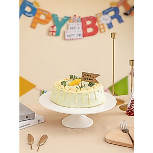 Kanwone 12-Inch Porcelain Round Cake Stand, Cake Plate, Dessert Stand, Cake Stand for Party, Home Decorating Stand, White