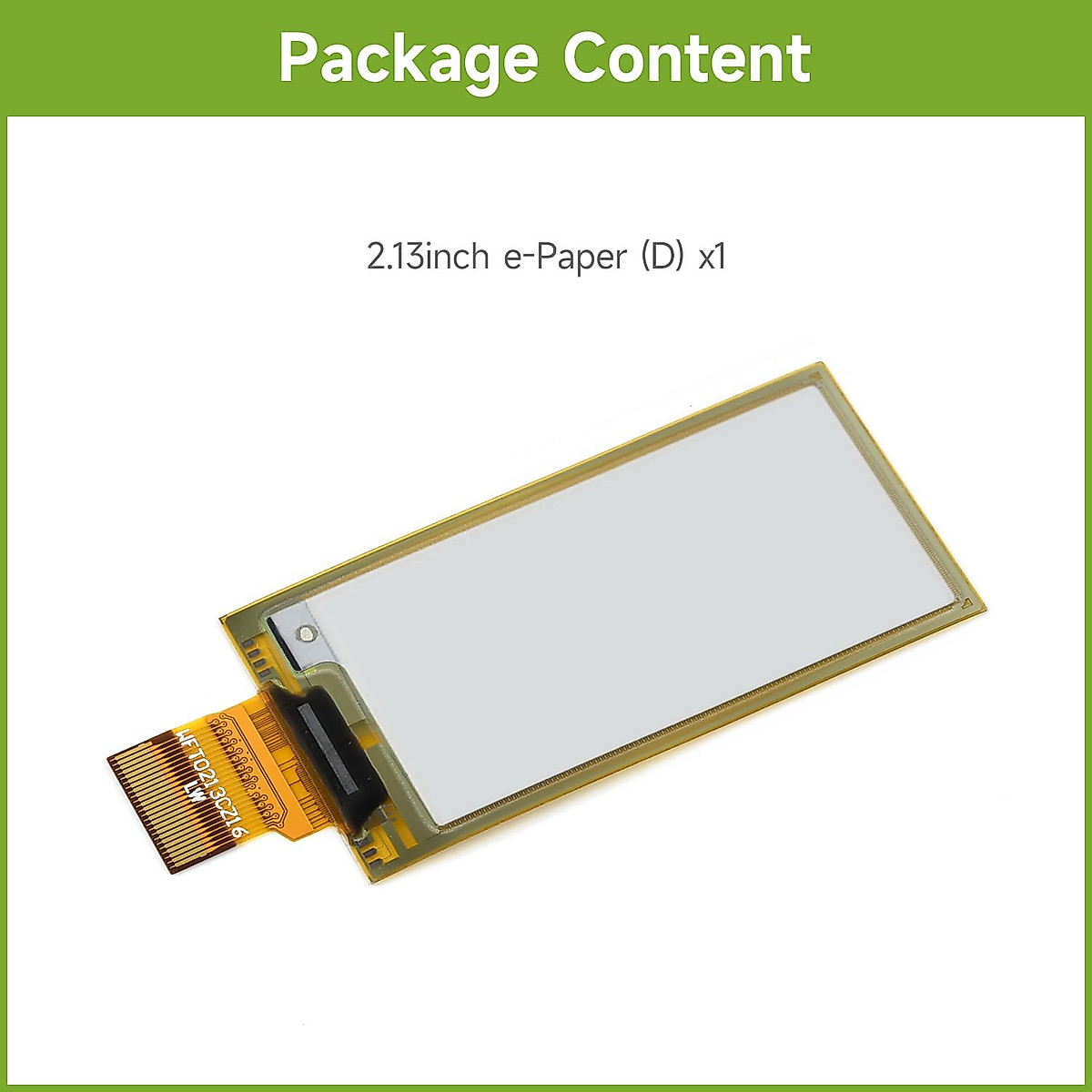 Waveshare 2.13inch Flexible E-Ink Raw Display Compatible with Raspberry Pi 4B/3B+/3B/2B/B+/A+/Zero/Zero W/WH/Zero 2W Series Boards 212x104 Resolution Dual-Color Supports Partial Refresh