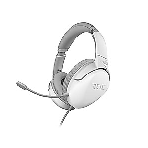 ASUS ROG Strix Go Core Moonlight White Gaming Headset | Hi-Res Audio, 3.5mm Jack, Volume and Mic Control, Lightweight Build, Compatible with PC, PS5, Xbox One, Nintendo Switch and Mobile Devices