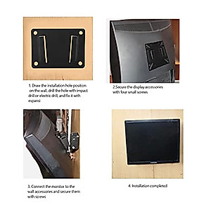 Wall Hung TV Bracket, 24in TV Wall Mount Bracket for Most 12-24 inch LCD, LED and Plasma TV, Mount with Large Loading Weight and SPCC High Strength Steel Plate（Aluminium Alloy）