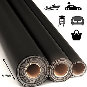 Marine Vinyl Fabric - 54" - Black: Sold by The Yard
