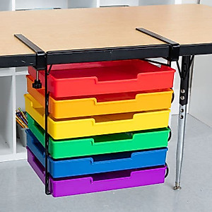 Really Good Stuff EZ Clamp Organization Station with 6-Color Trays