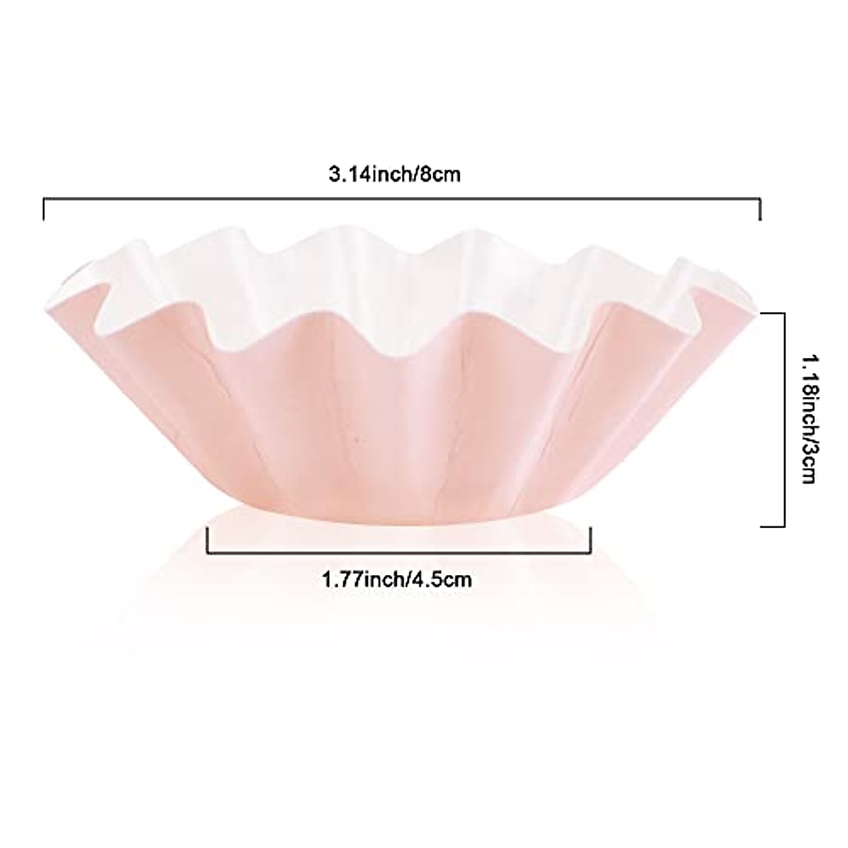 200PCS Wave Cupcake Liners, FULANDL Standard Size Muffin Liners Baking Cups, Greaseproof Coated Cupcake Wrappers for Wedding Birthday Party Baby Shower (100 Purple + 100 Pink)