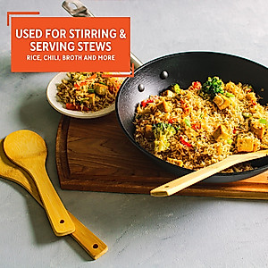 IMUSA USA Cookware Spoon Set 3-Piece, Bamboo