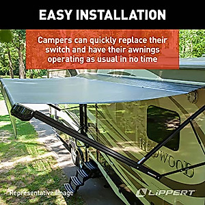 Solera Replacement Power Awning Switch Kit for 5th Wheel RVs, Travel Trailers and Motorhomes