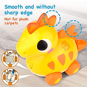 Baby Musical Toys 6 to 12 Months Touch & Go, Dinosaur Crawling Toys for 1 Year Old Boys Girls, Infants Learning Toys 12-18 Months, Gifts for 3 6 7 8 9 10 12 M+, Toddler Educational Gifts Toys Age 1-2