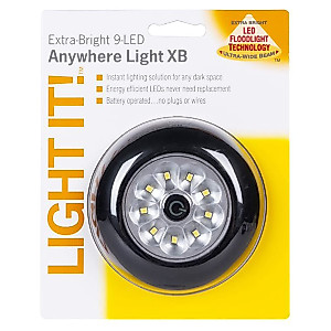 LIGHT IT! by Fulcrum, 30015-303 9-LED Anywhere Light XB, Black, Single Pack