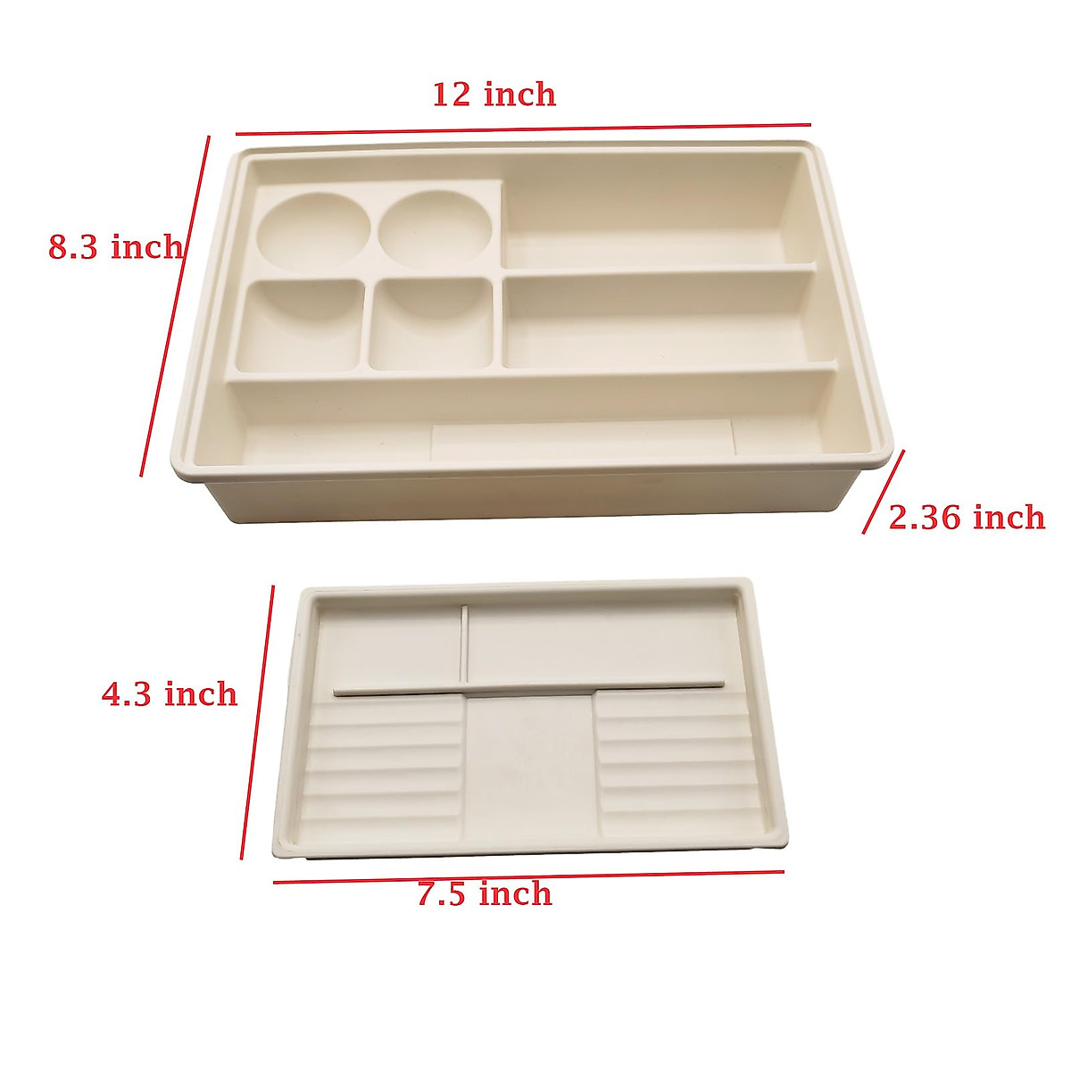 DRWUIS 2 Pack Desk Drawer Organizer Tray Desktop Drawer Organizers Junk Stationery Slides for Studio School Home Office