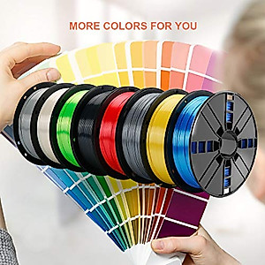 Silk Rainbow PLA 3D Printer Filament 1.75mm，NovaMaker Shiny Multicolor PLA Filament, 1kg Spool(2.2lbs), Dimensional Accuracy +/- 0.02 mm, Fit Most FDM Printer