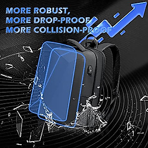 JUMO CYLY Hardshell Anti-theft Laptop Backpack, Waterproof Expandable Computer Backpackb Fit 15.6 Inch with USB Charging Port TSA Lock Business Travel Rucksack for Men