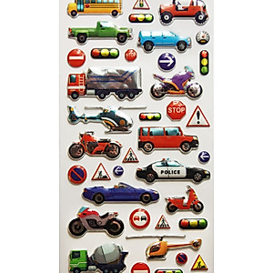 Kids' Decoration Board - Vehicles - 3D Stickers