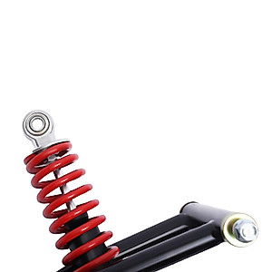 Front Suspension Arm Assembly Kit Upper/Lower Suspension Swingarm Assembly Suspension Shock Arm Upper&Lower Swingarm Steering Kit for DIY ATV Quad Bike Buggy Go Kart