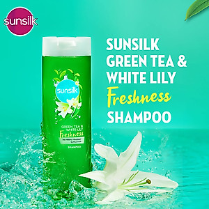 Sunsilk Green Tea & White Lily Shampoo, 370 ml