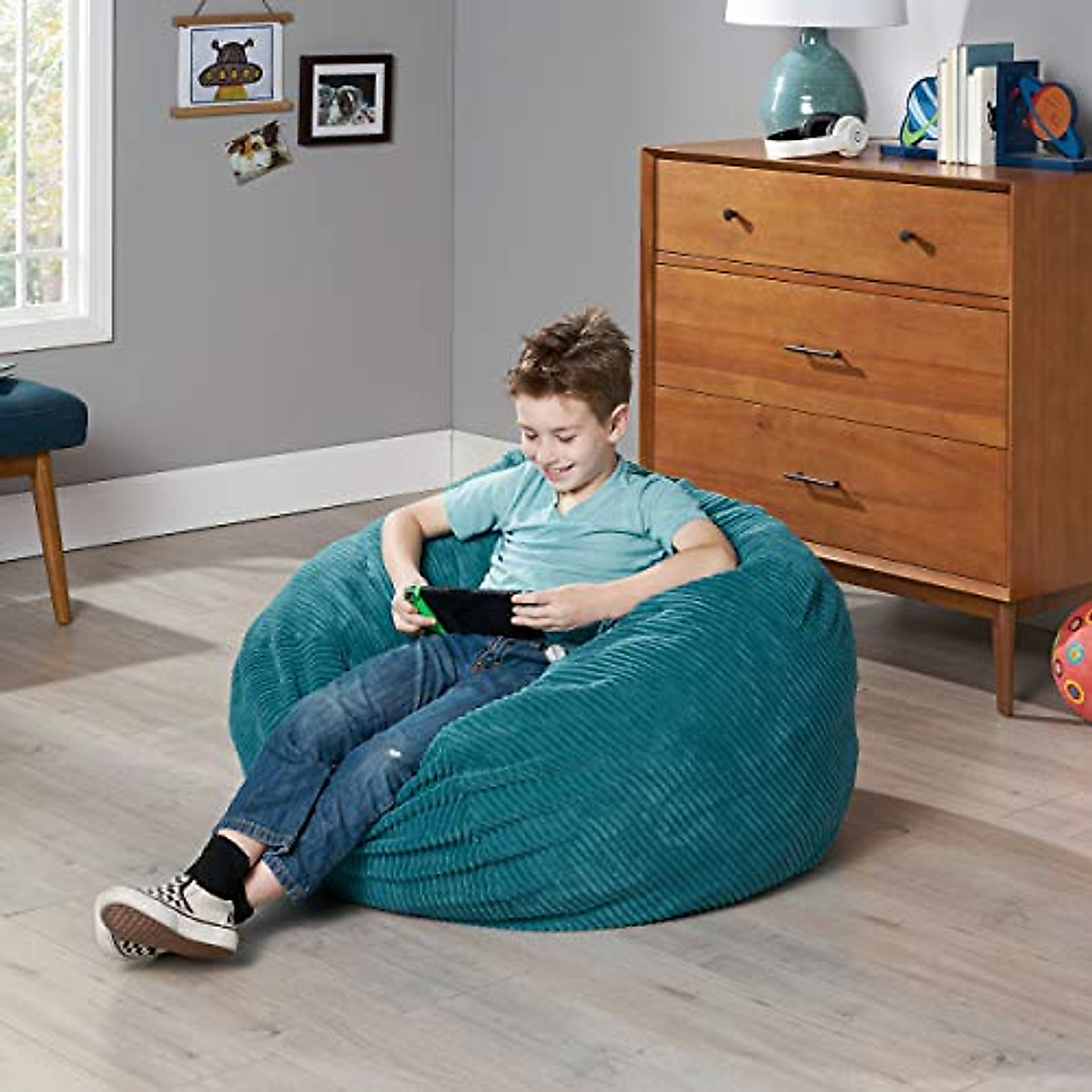 Christopher Knight Home Samantha 3 Foot Beanbag, Dark Teal