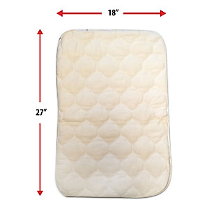Snoozy Flannel Cotton Anti Allergy Waterproof Multi Use Pad, 18" x 27", 2 Pack