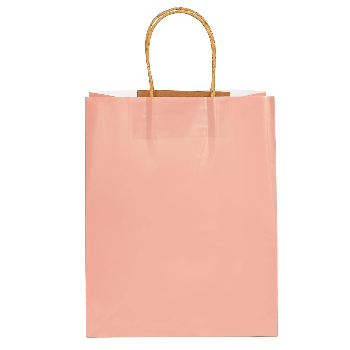 Juvale Medium Blush Pink Gift Bags with Handles for Wedding, Bridal Shower (8 x 10 in, 15 Pack)