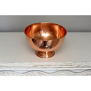 Alchemade 5 Liter 100% Copper Punch Bowl With Stand For Your Copper Kitchenware And Copper Dishware Collection - Perfect For Parties, Everyday Kitchen Use, Or As A Decorative Bowl