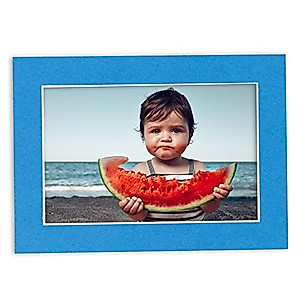 12x12 Mat for 8x8 Photo - Precut Bay Blue Picture Matboard for Frames Measuring 12 x 12 Inches - Bevel Cut to Display Art 8 x 8 Inches - Acid Free Pack of 100 MATS with Backing Boards & Clear Bags