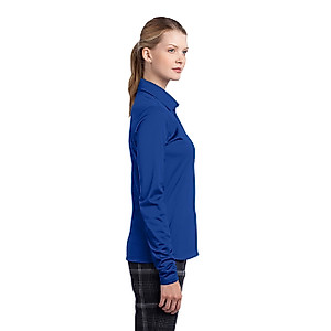 Nike Golf Ladies Long Sleeve Dri-FIT Stretch Tech Polo. 545322 Blue Sapphire L