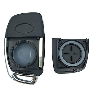 Replacement Uncut Key Remote Fob Case 3 Buttons fit for Hyundai Flip Folding Santa fe Sonta Key Fob Cover