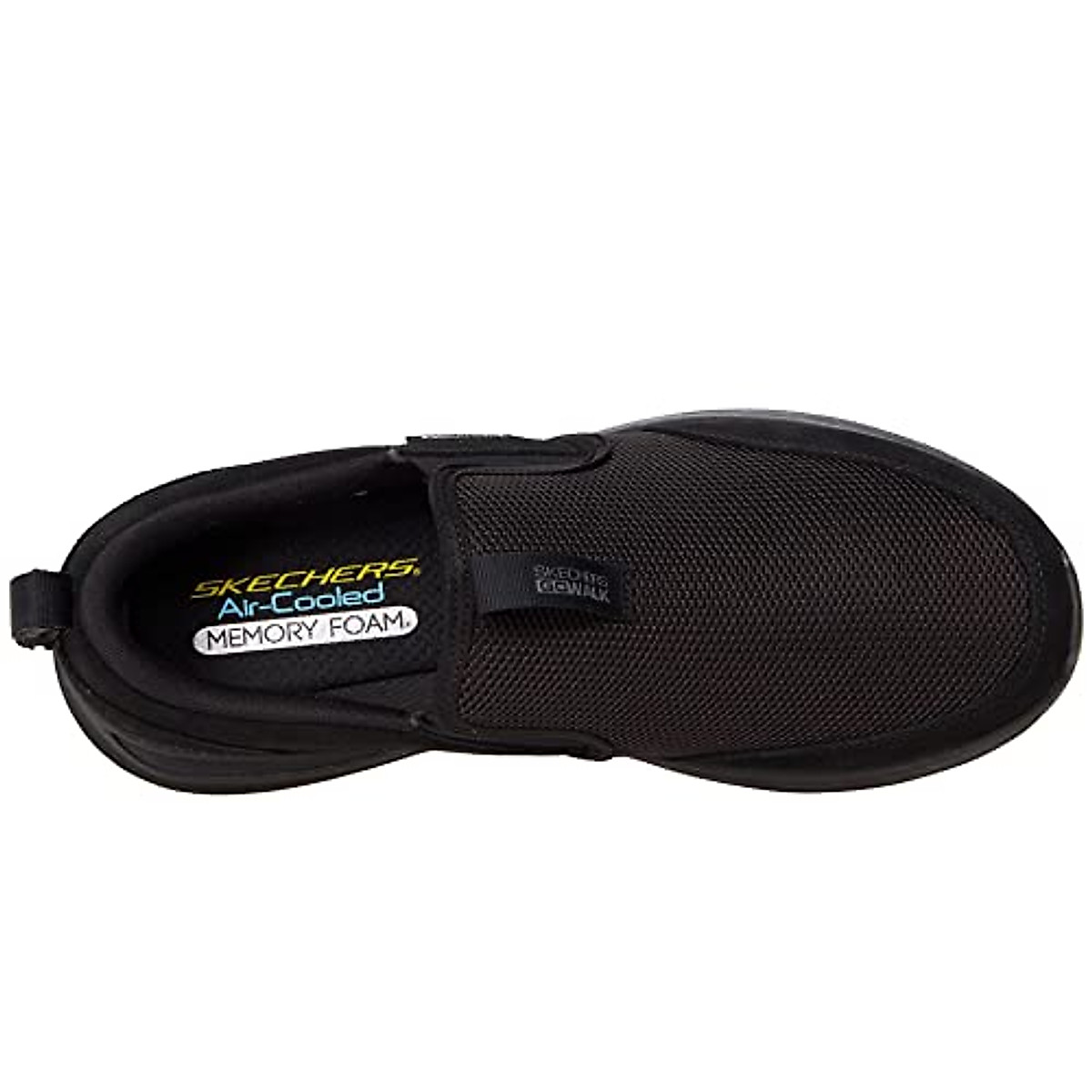 Skechers Men's Go Walk Outdoor-Athletic Slip-On Trail Hiking Shoes with Air Cooled Memory Foam, Black, 11.5