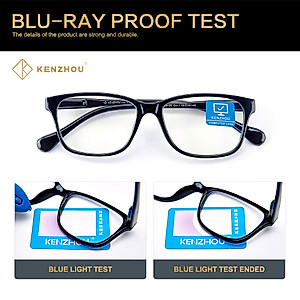 K KENZHOU Blue Light Blocking Glasses/Computer Glasses 2 Pack for Women/Men Computer Reading/Gaming/TV/Phones Glasses,Anti Eyestrain & UV Glare(C1,C2)