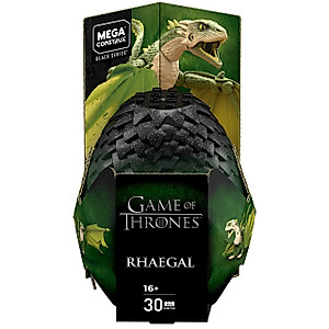 Mega Construx Game of Thrones Rhaegal Construction Set with character figures, Building Toys for Collectors (30 Pieces)