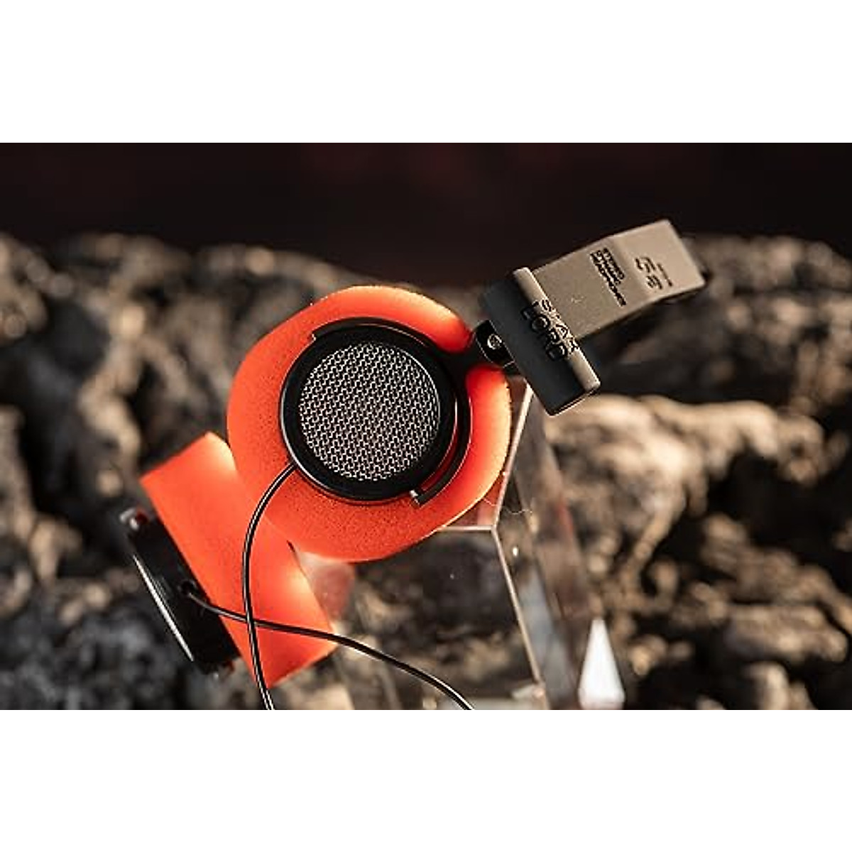 Star Headphones Handmade Hi-Fi Stereo Headset Orange Ear Pad Steel Mesh Cosplay with 3.5mm Jack