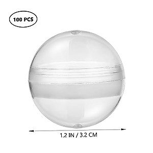 Eater Ornaments Balls 500 pcs Multi-Purpose to-y Vending Hidden Twisting Container Decorative Inch/Bauble Favor Holiday Bulk Transparent Prizes Eater Xcm Empty