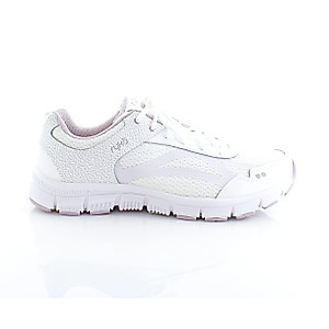 Ryka Womens Harlee Lace Up Athletic and Training Shoes White 8 Wide (C,D,W)