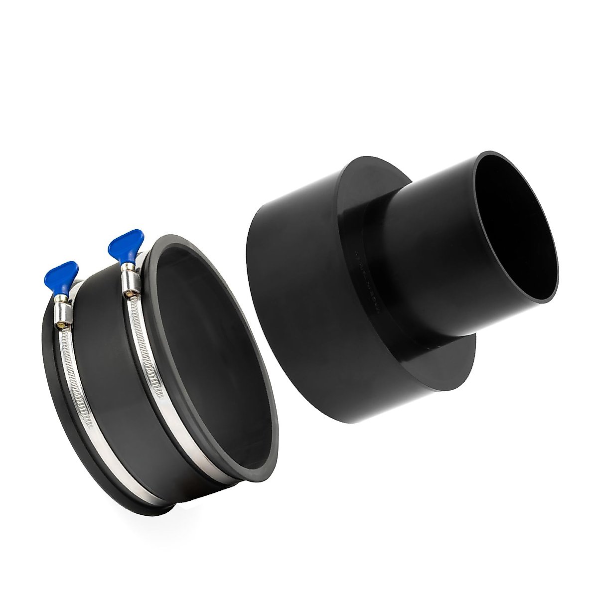 POWERTEC 70362 Dust Collection Reducer 6" OD to 4" OD with 6" Dust Control Flex Cuff