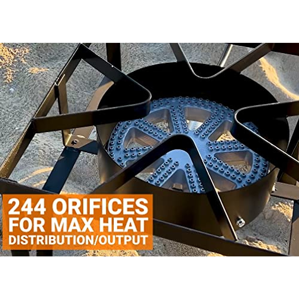 Flame King Heavy Duty 200K BTU, 0-20 PSI, Propane Gas Single Burner Bayou Cooker Outdoor Stove for Home Brewing, Turkey Fry, Maple Syrup Prep, Cajun Cooking