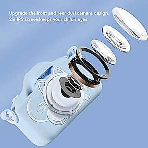 Vbestlife Kids Digital Camera, Cute Multifunctional Camera with Compact Design, Shoot Video Camera for Gifts, Portable Digital Video Cameras for Toddler